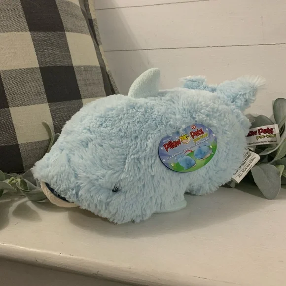 Pillow Pets Dolphin Dolphin Plush Toy New Stuffed Animal Gift 14"